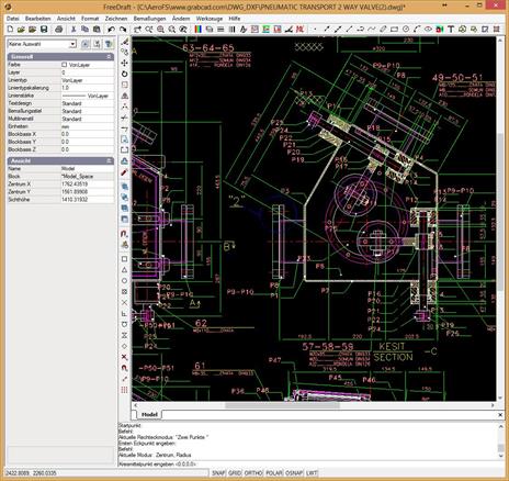 FreeDraft DWG DXF CAD-Programm Details